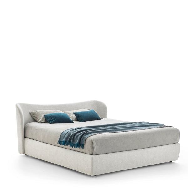 EMBRACE KING SIZE BED 86" - LIGHT GREY FENICE 62 FABRIC – PIANCA USA